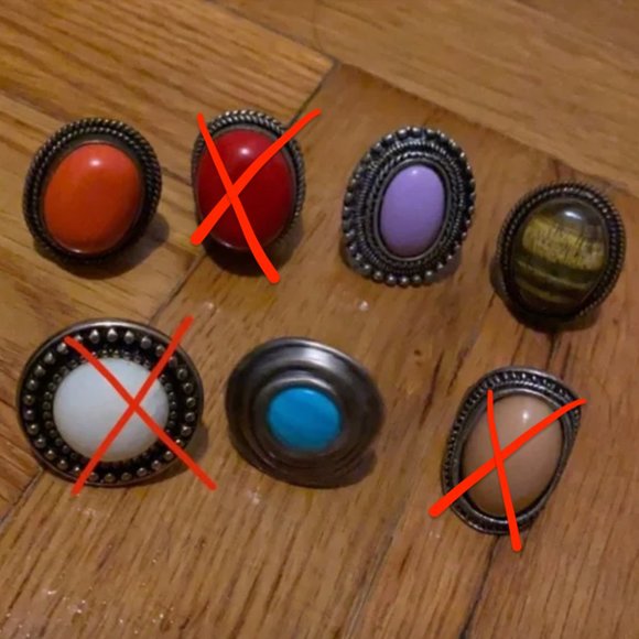 Zara | Jewelry | Zara Stones Colorful Boho Romantic Bohemian Rings ...